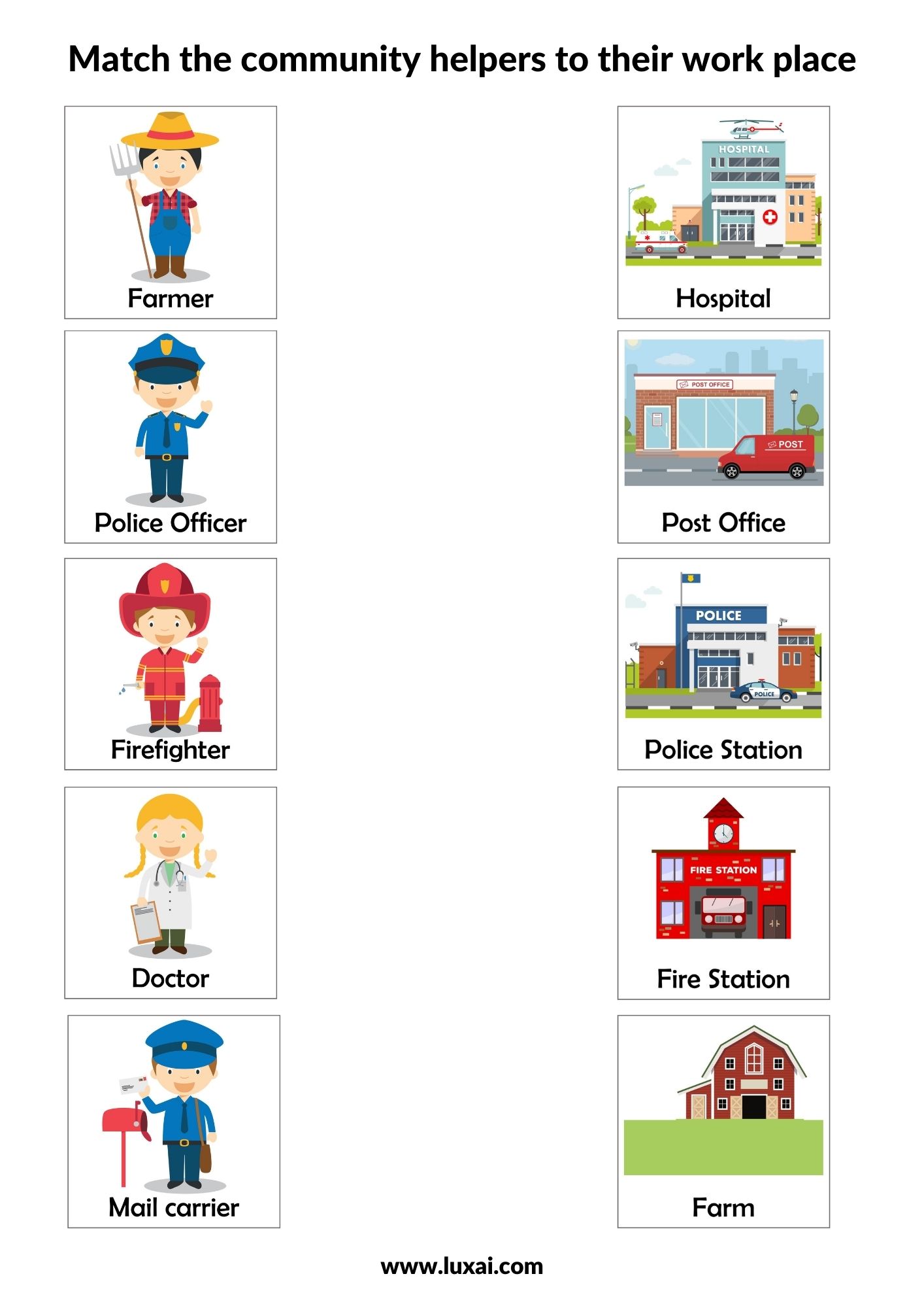 How to teach children with autism about the community helpers - LuxAI S.A.