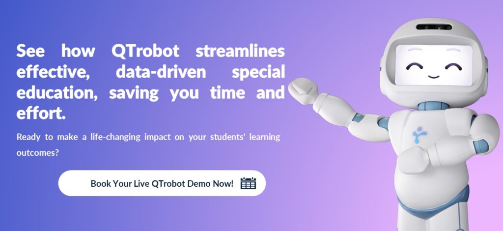 Teaching turn taking to children with autism, by QTrobot for autism